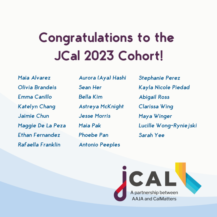 AAJA and CalMatters’ Inaugural JCal Program Selects 23 California High ...